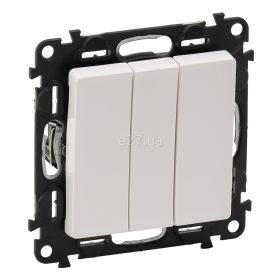 Вимикач 3-клавішний Legrand 752403 Valena Life ‖ Купити в e27.ua